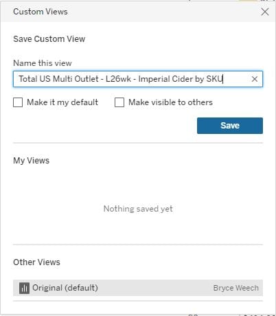 How to Preserve Filter/Parameter Settings as Saved Views